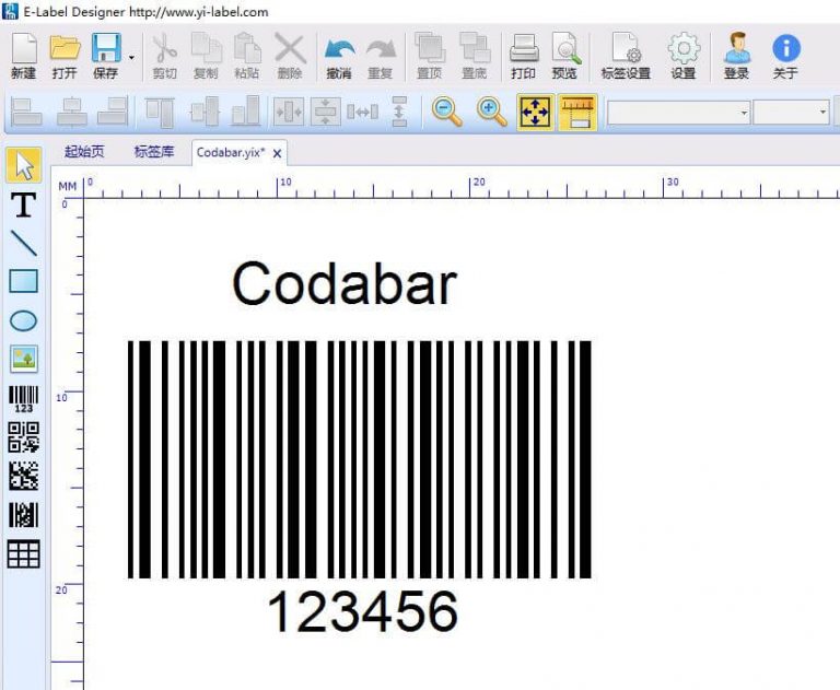 Codabar 库德巴码 - 易标签